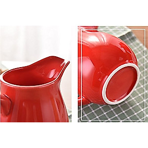 Ceramic Colorful Creamer and Sugar Set with Lid Spoon, Coffee Serving Set