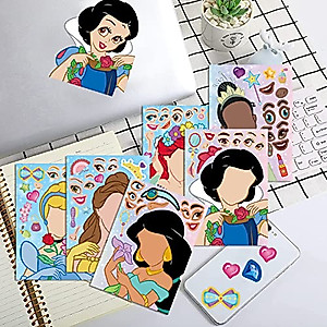 36Pcs Make Your Own Princess Toys Stickers Sheet,Princesss Birthday Party Favors for Princess Birthday Party Supplies