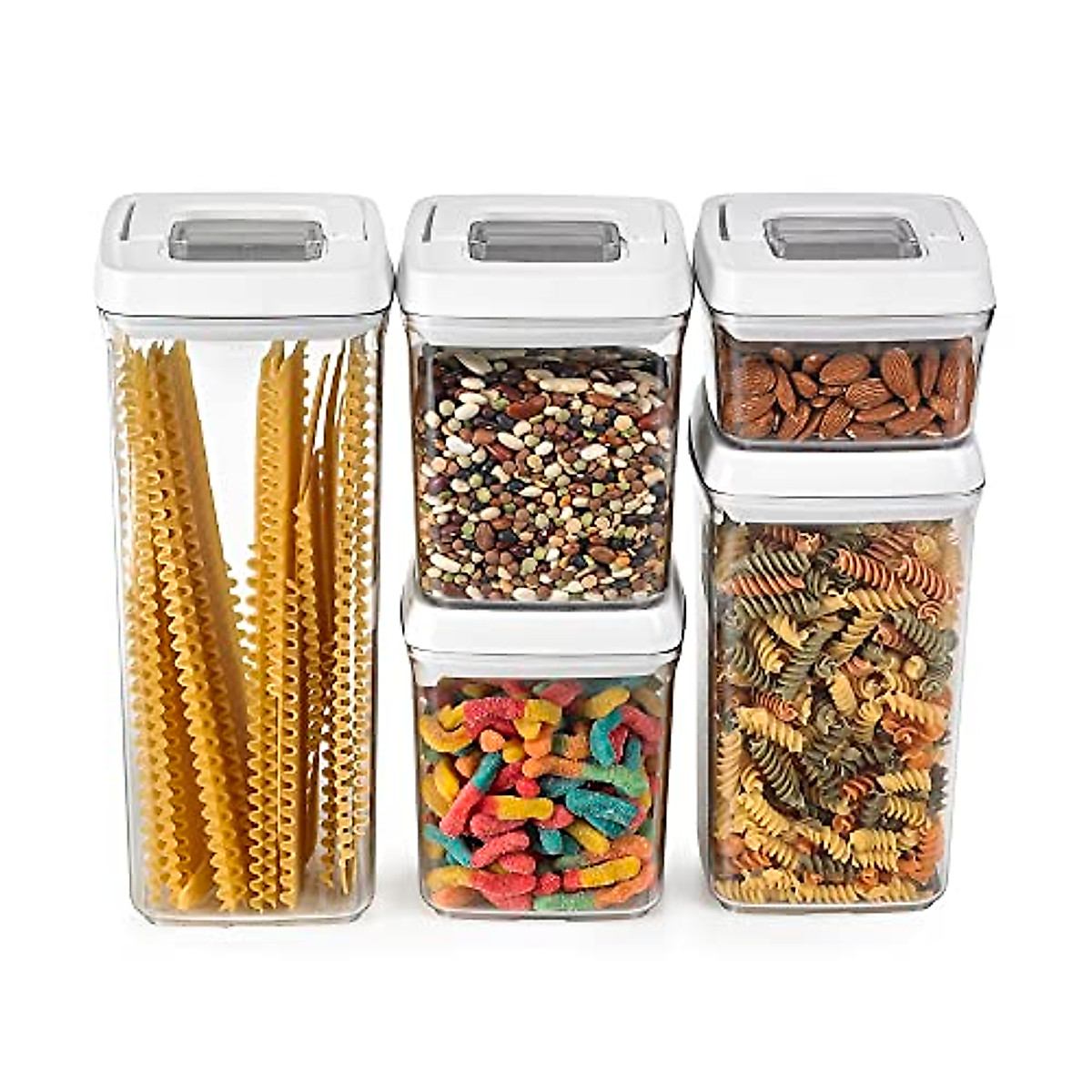 Polder 5-PC Airtight Food Storage Canister Set (0.5-QT (x1), 1.4-QT (x2), 2.1-QT (x1), 3.2-QT (x1))