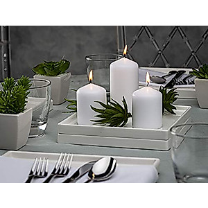 BOLSIUS Set of 12 White Pillar Candles -2.25-x3 inch Unscented Candle Set - Dripless Clean Burning Smokeless Dinner Candle - Perfect for Wedding Candles, Parties and Special Occasions