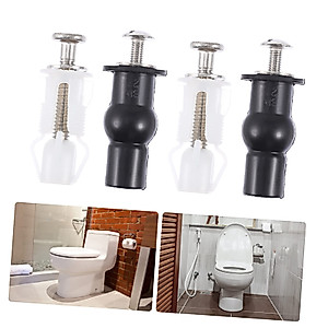 Uonlytech 4pcs toilet connector toilet parts toilet seats toilet accessories an fittings toilet bowl toilet anchor bolts Toilet Seat Replacement Bolt Replacement Toilet Seat Hinge Bolts feet