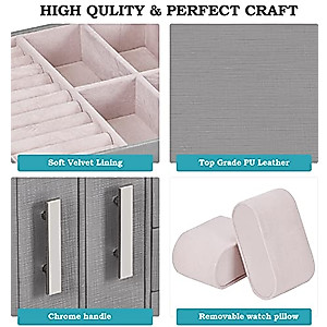 ANWBROAD Jewelry Organizer Box 9-Layer Jewelry Boxes for Women and Girls Jewelry Storage Box for All Necklaces Rings Earrings Bracelet Watches UJJB017H