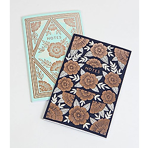 Rose Gold Notebook Set: Two Foil-Stamped Notebooks