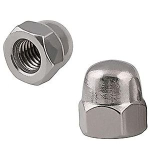 25PCS M4 Acorn Hex Cap 304 Stainless Steel 18-8 Nuts Metric Dome Head Nuts