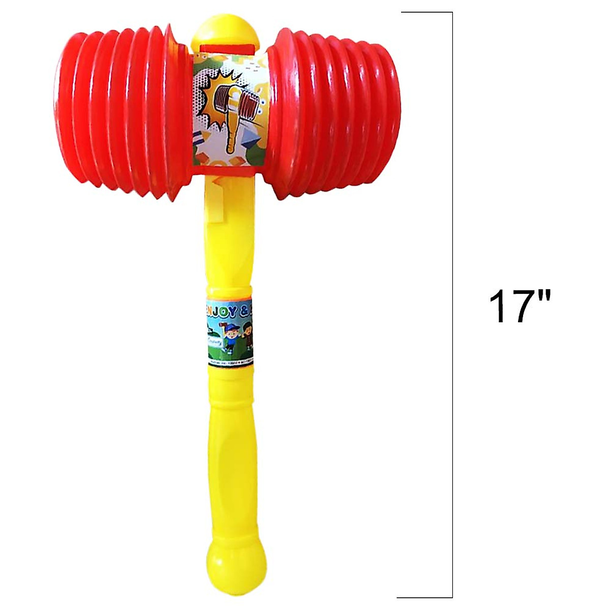 ArtCreativity Giant Squeaky Hammer, Jumbo 17 Inch Kids’ Squeaking Hammer Pounding Toy, Clown, Carnival, and Circus Birthday Party Favors, Best Gift for Boys and Girls Ages 3 Plus