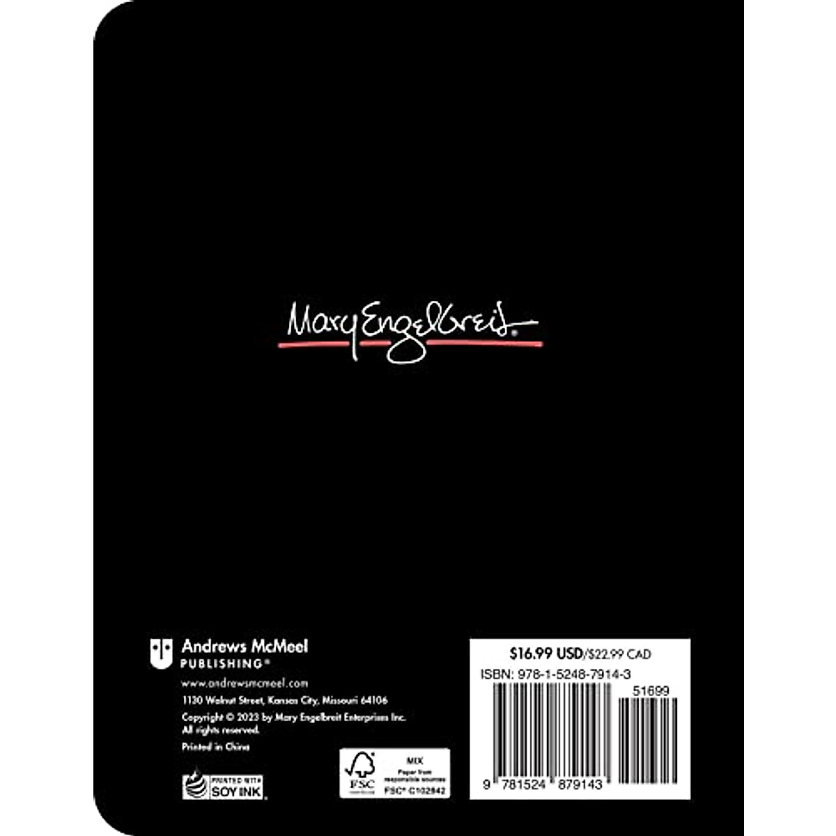 Mary EngelDark 12-Month 2024 Monthly/Weekly Planner Calendar