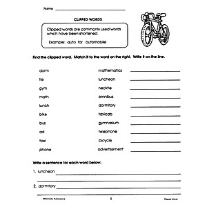 Remedia Publications - Skill Booster Series: Clipped Words