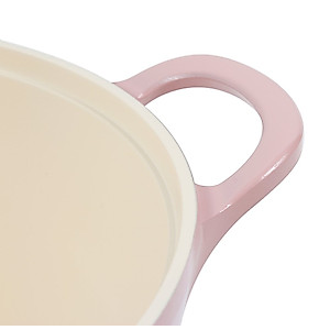 Neoflam Retro 3qt Non-Stick Ceramic Coated Stockpot with Integrated Steam Vent, Silicone Hot Handle Holder Included, Saute Pot, Casserole, Dutch Oven, 3-QT w/Glass Lid, Pink