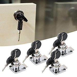 QANYEGN 4 Sets Drawer Lock Cabinet Locks with Keys, Zinc Alloy Drawer and Cabinet Lock, Home Desk Lock for Desks, Cabinets, Drawer Cabinets, Letter Box