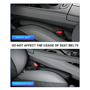 Homaupt Leather Car Seat Gap Filler Universal for Car Truck SUV to Block The Gap Between Seat and Console Stop Things from Dropping 2 Packs Black