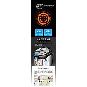 Panda Electric Water Boiler and Warmer, 3.3L, Stainless Steel/Brown, 750W, Single Hand Operation, Overheat Protection, Temperature Control