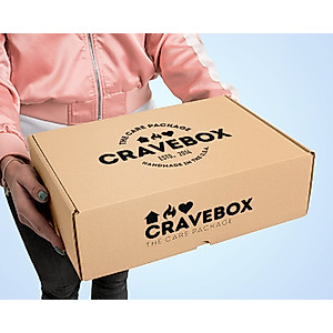CRAVEBOX Snack Box (65 Count) Spring Finals Variety Pack Care Package Gift Basket Adult Kid Guy Girl Women Men Birthday College Student Office School