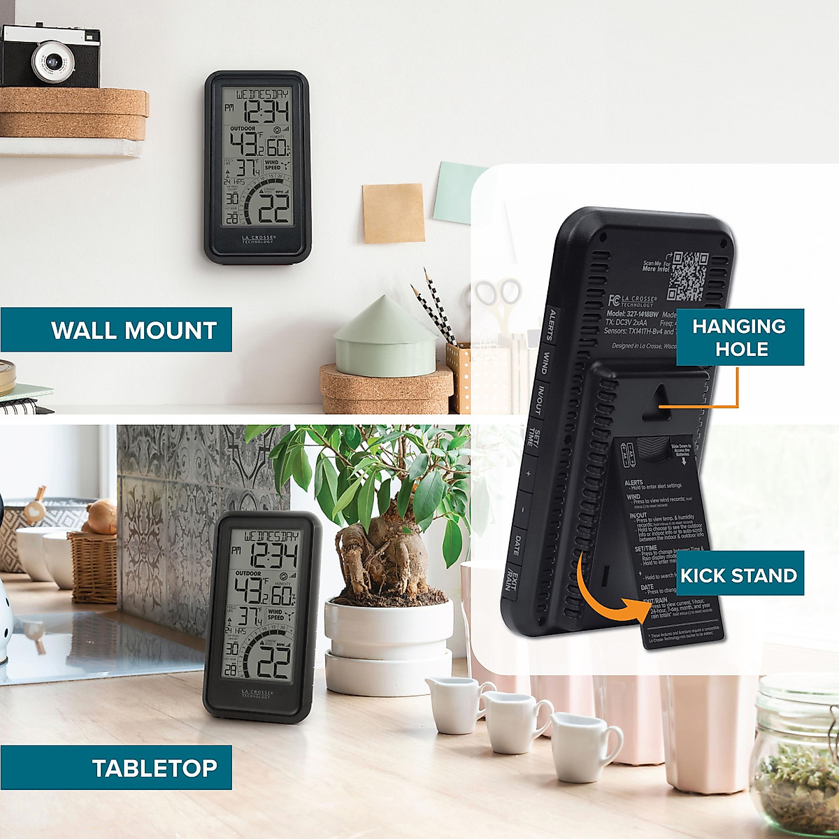 La Crosse Technology 327-1418BW Monochromatic Digital Wind Speed Station