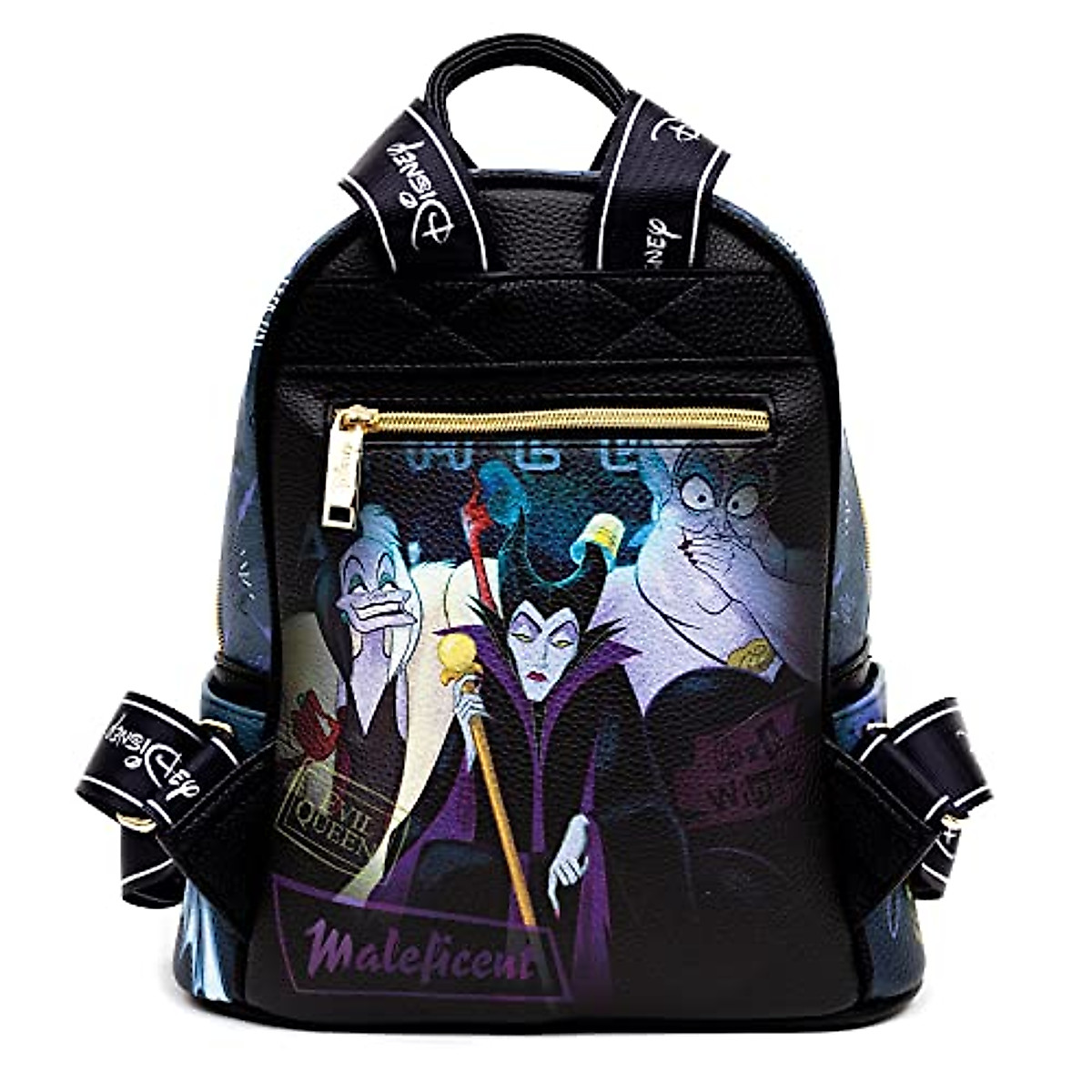 Wondapop Disney Maleficent 11" Vegan Leather Fashion Mini Backpack