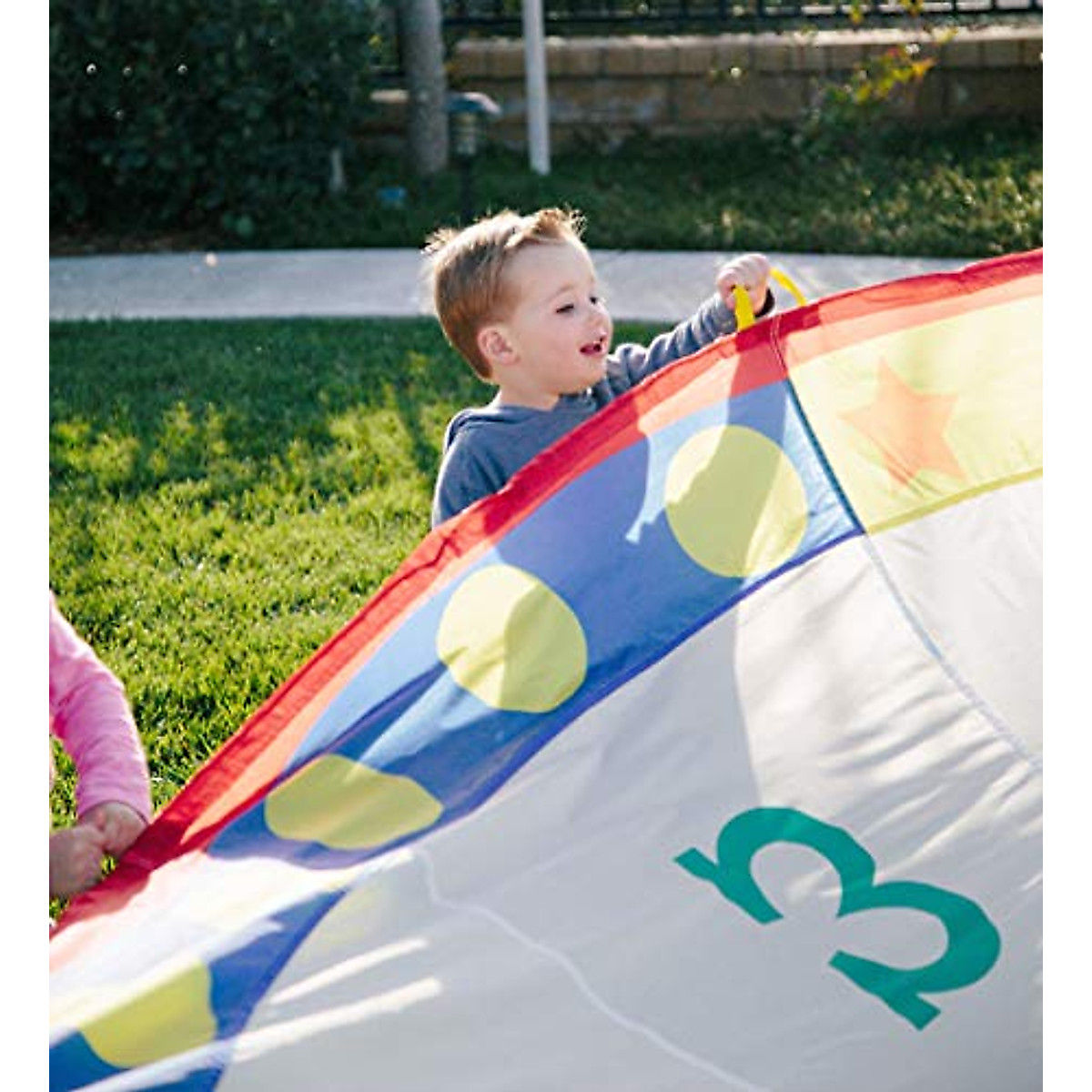 Pacific Play Tents 18420 Tick Tock Clock 12 Foot Kids Parachute for indoor / Outdoor Fun