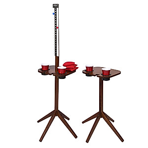GoSports ScoreCaddy Set of 2 Outdoor Scoreboard Tables with Drink Holders - Perfect Score Tracker Accessory for Backyard Cornhole and Yard Games