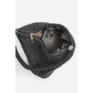 BABEYOND Women's Rhinestone Clutch Evening Bags Sparkly Glitter Triangle Purse for 1920s Party Prom Wedding