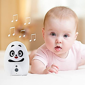 TimeFlys Audio Baby Monitor Twin Mustang Panda,Two-Way Talk,Long Range up to 1000 ft, Rechargeable Battery,Temperature Monitoring and Warning,Lullabies,Vibration,LCD Display,Night Light