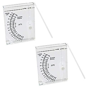 MY MIRONEY 2-Pack Salinity Tester Sea Hydrometer Salinity Meter Specific Gravity Test for Aquarium Fish Tank Water Marine Saltwater