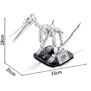 General Jim's Dinosaur Set Pterodactyl and Fossil with Display Stand 2 in 1 Posable Building Blocks Toy Bricks Set - for Teens and Adults