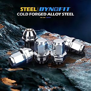 dynofit 24pcs 14x1.5 OEM/Stock Lug Nuts for 2015-2019 Expedition/F-150, M14-1.5 One-Piece Design Factory Chrome Wheel Lugnuts for Lincoln 2016-2018 MKX, 21mm Hex Anti-Rusting Updated