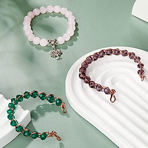 UnityStar 535pcs Bracelet Making Kit, Stone Beads for Jewelry 8mm Crystal Natural Gemstone Bracelets Earrings Necklaces Rings DIY, Gift Couples Lovers (UT0032A)