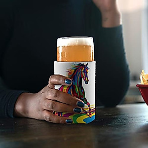 2 PCS Colorful Horse Running Cup Can Cooler Party Gift Beer Drink Coolers Coolies