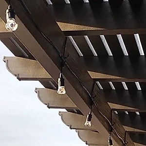 POKUULA 12Pcs Powder Coated Steel Hooks Hanger for Solid Roof Non-Insulated Patio Cover Fits for String Lighting and Lightweight Decorations 3*8 Inch (Black)