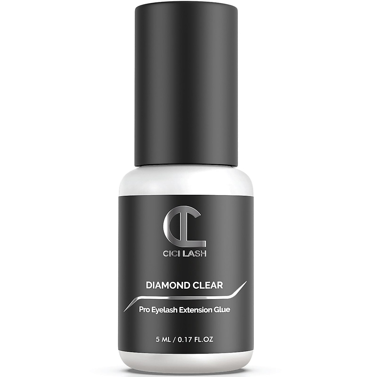 Diamond Clear Eyelash Extension Glue for Professionals - Maximum 7 Week Retention / 1-2 Second Drying Time Semi Permanent Individual/Volume Lash Glue with Transparent Color - Latex Free 5ML/0.17 FL.OZ
