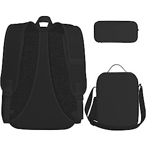 FNASFIA Alphabet Lore 3 Piece Backpack Set, Cartoon Alphabet Backpack Pencil Case Lunch Bag Casual Backpack Combo Unisex