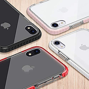 MATEPROX iPhone XR Case Clear Thin Slim Anti-Yellow Anti-Slippery Anti-Scratches Cover Shockproof Bumper Case for iPhone XR 6.1''(Pink)