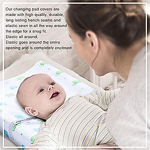 Entyle Changing Pad Covers - Ultra Soft Plush Baby Changing Table Cradle Sheets, 32"x16" Wipeable Stretchy Diaper Pad Covers for Infants Baby Boys Girls (White)
