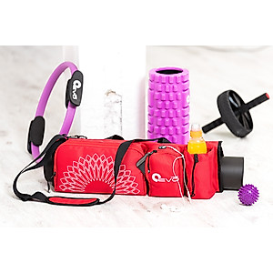 Yoga Mat Bag with Separate Shoe Compartment, Padded Pockets and Metallic Accessories (grey 2)