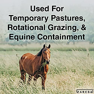 Zareba HDR656WA-Z 656 feet of 8mm Electric Fencing Heavy-Duty Sure Shock Polyrope, White