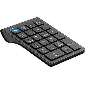 Bluetooth Number Pad Wireless & Wired 10 Key USB Keypad, Rechargeable Numpad for Laptops, Desktop, Computers Accessories Compatible with MacBook iPads ChromeBook EliteBook Notebook etc.