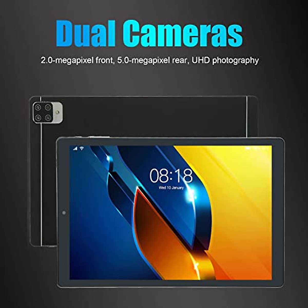 Tablet 12 Tablet, 6GB RAM, 12GB ROM Support WiFi 2 and 5 MP Dual Camera,FM,GPS and 10.1in IPS Full HD Display Tablets for Online Lesson,Reading Computer Tablet