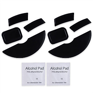 2Sets Rounded Edges Curved Mouse Feet Pads Skates Compatible for Razer Mamba Wireless RC30-027101 Gaming Mouse (for Mamba Wireless Mouse feet)