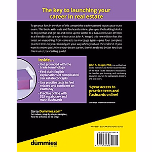 Real Estate License Exams for Dummies: 4 Practice Test Online + 525 Flashcards