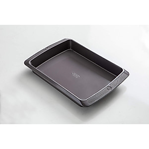 SAVEUR SELECTS 10-Inch by 14-Inch Roasting Pan, Non-stick, Warp-resistant Carbon Steel, Dishwasher Safe, Artisan Bakeware Series