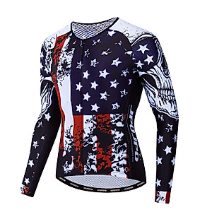 Quick Dry Cycling Jersey Men,Summer Long Sleeve Bike Shirts Racing Bicycle Clothes