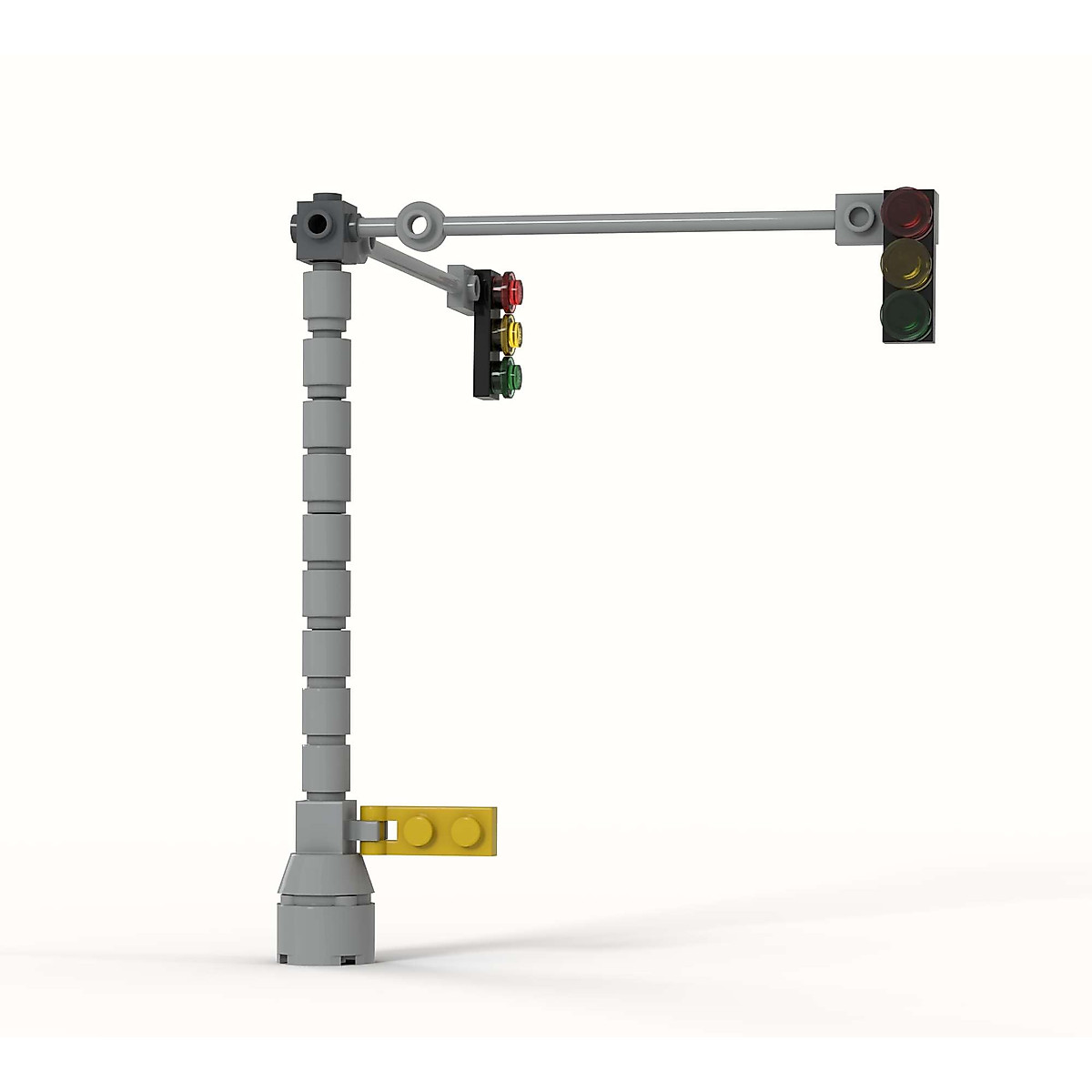 Building Bricks Toys 2 Lane Main Road Traffic Light City Town Village Downtown Corner Street Avenue Traffic Light Playset for Kids Ages 4+ Plastic