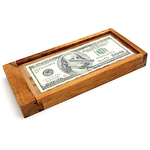 BSIRI ATM Puzzle Box for Adults- Secret Box Brain Teaser Wooden Puzzle Boxes with Hidden Compartments. Ideal Mystery Box, Money Box, Jewelry Box, 3D Puzzle Lock Box, Gift Card, and Money Puzzle Box