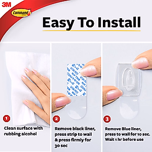 Command Mini Hooks, Clear, 6-Hooks (17006CLR-ES)