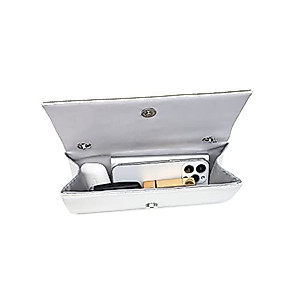 Dreubea Women's Sparkling Evening Purse Envelop Shoulder Bag Clutch for Wedding Party Prom Silver