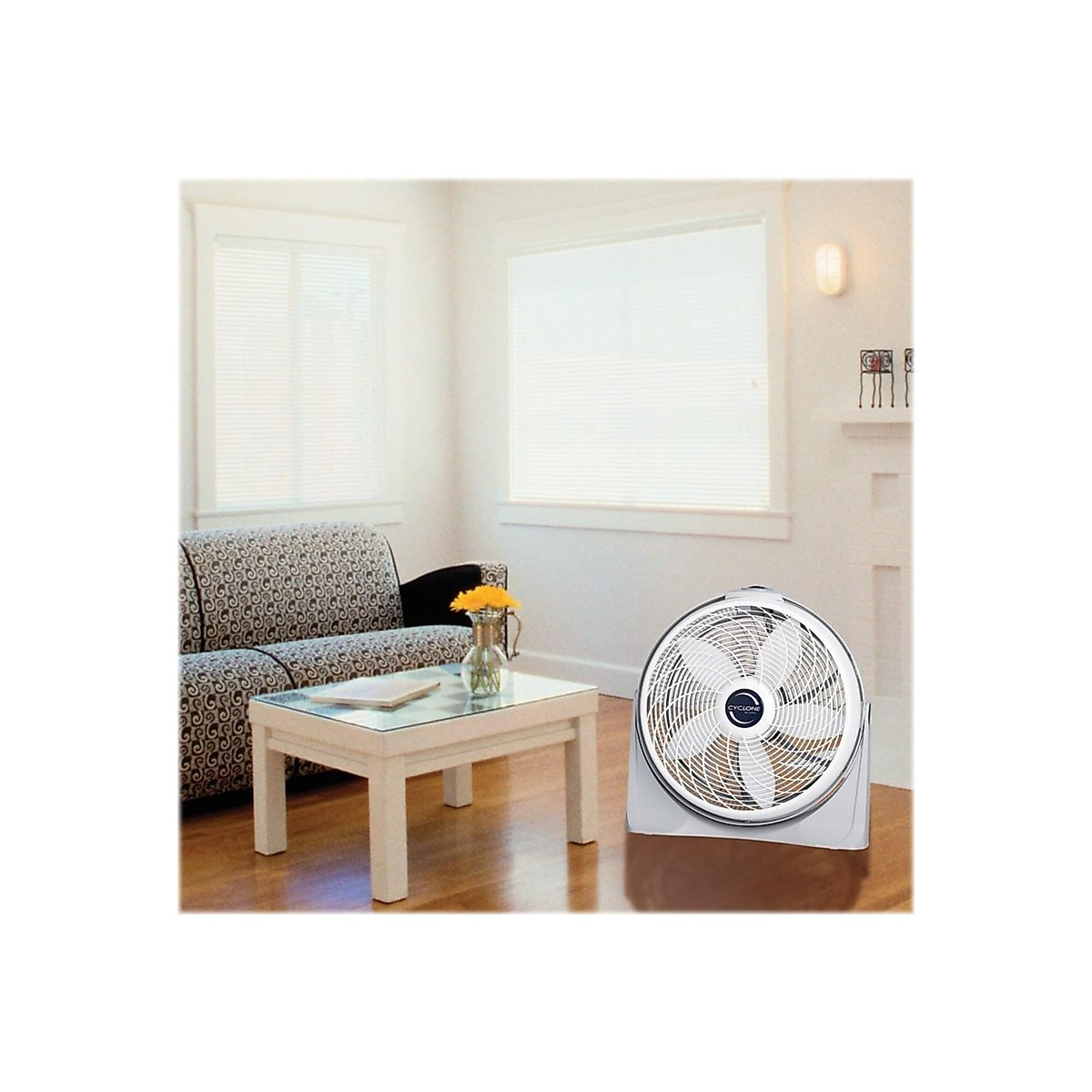 Lasko 3520 Cyclone 20-Inch Pivoting Floor Fan, 1-Pack, Gray