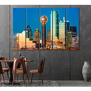 Dallas Skyline at Sunset USA Canvas Print 1 Panel / 36x24 inches