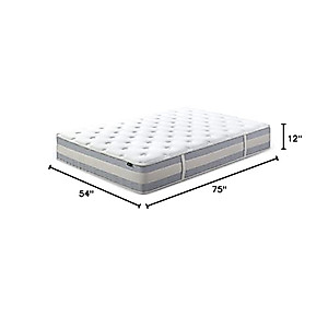 ZINUS 12 Inch Green Tea Cooling Gel Memory Foam Hybrid Mattress / Pocket Innersprings for Motion Isolation / Edge Support, Full White
