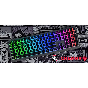 Cherry MV 3.0 Viola Wired Mechanical Gaming Keyboard. RGB Backlight with Cross Linear Viola Switches. from The Makers of The MX Switch. (Black)