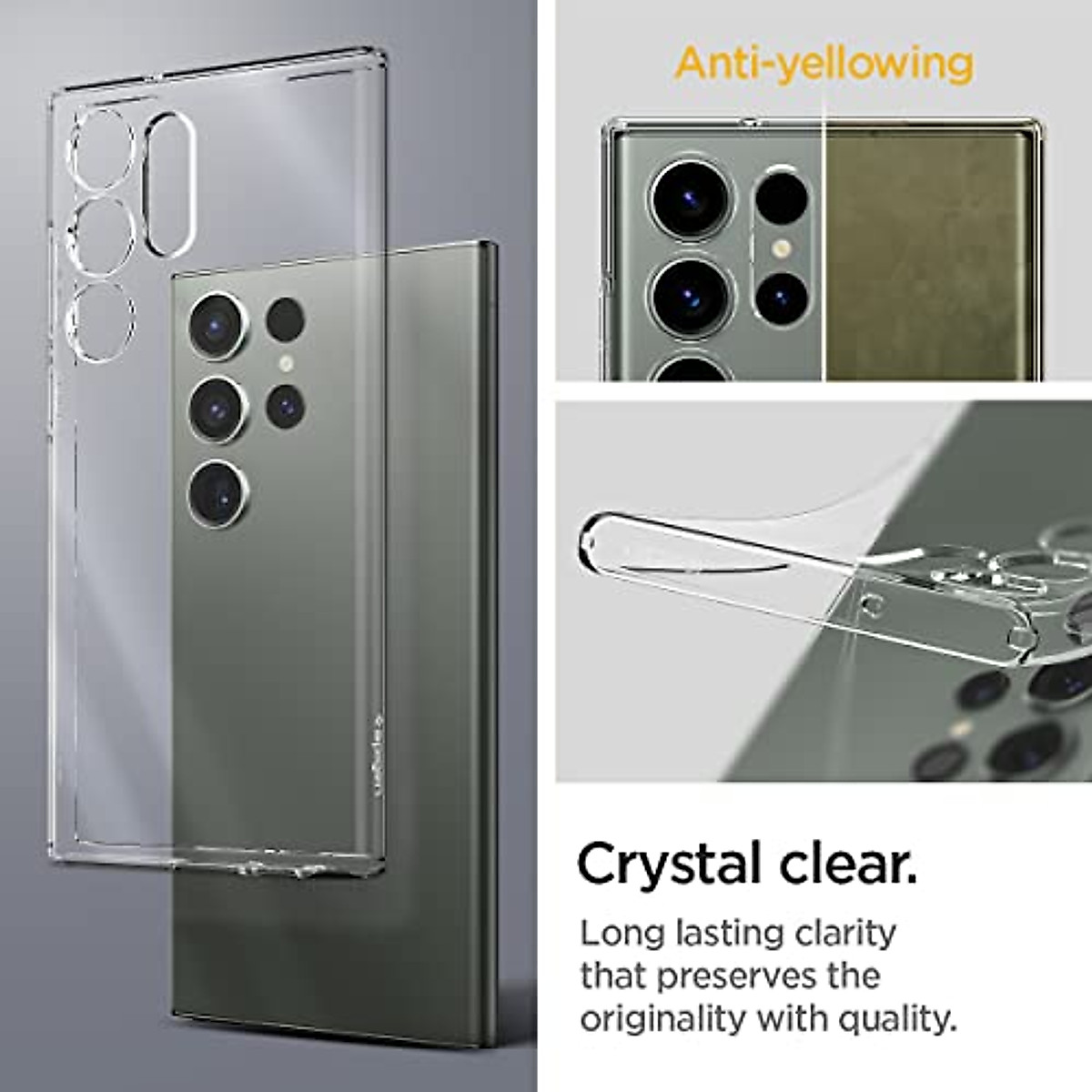 Spigen Liquid Crystal Designed for Galaxy S23 Ultra Case (2023) - Crystal Clear