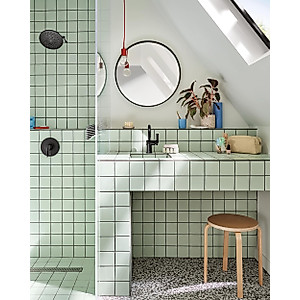 Moen 6221BL CIA Collection Single Handle Bathroom Sink Faucet, Matte Black